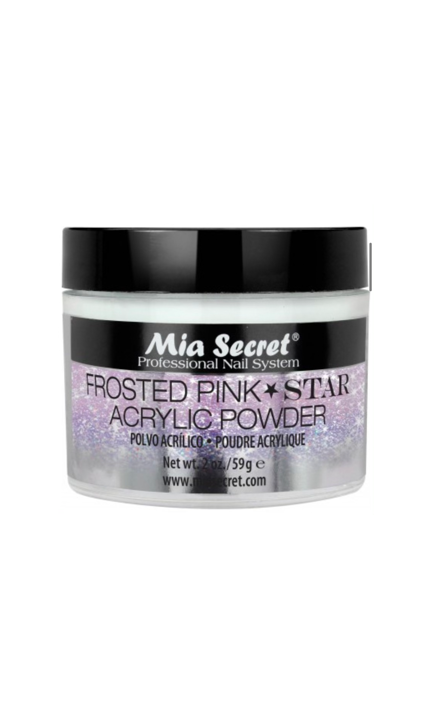 Acrilico transparente con purpurina para una apariencia sutil y elegante Latinas Beauty Supply